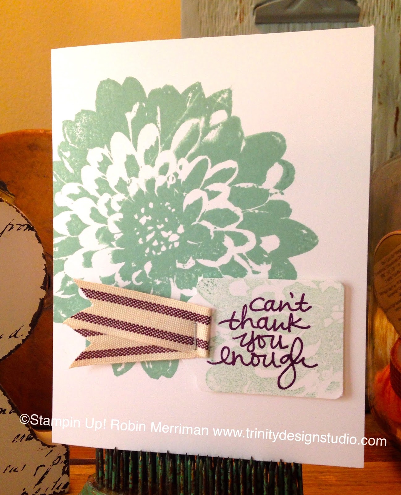 Trinity Designs: Clean and Simple Dahlia Card