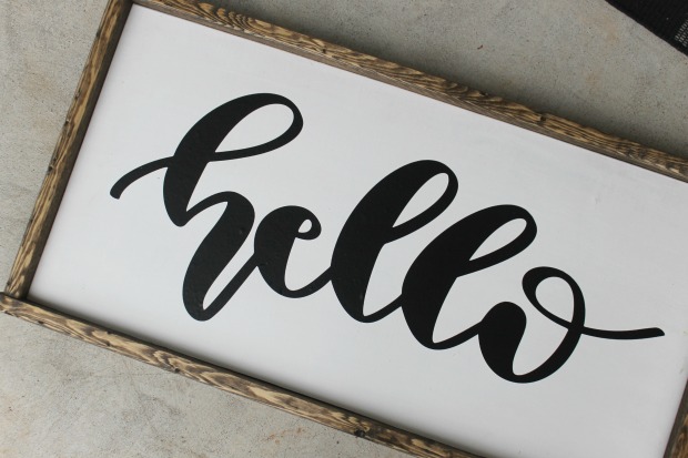 Ginger Snap Crafts: DIY Farmhouse Hello Sign {tutorial}