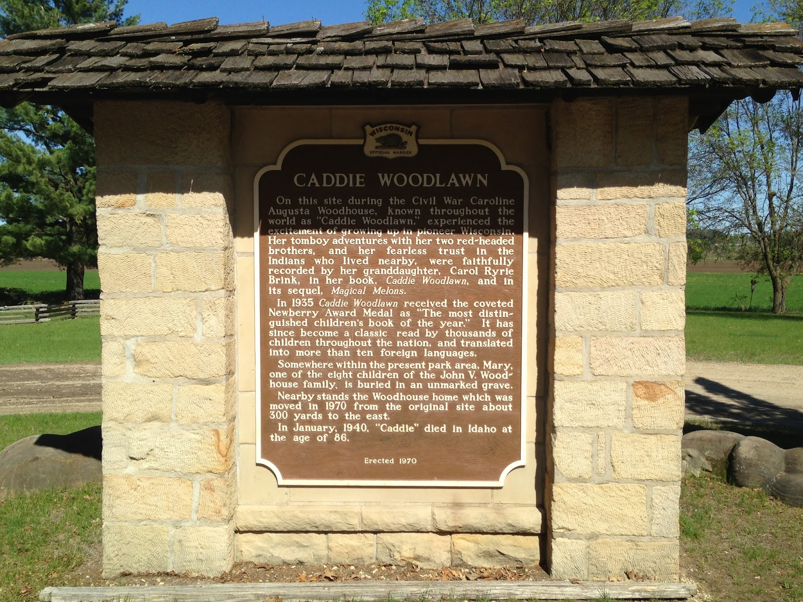 My Literary Travels: Caddie Woodlawn Historical Park--Dunn County ...