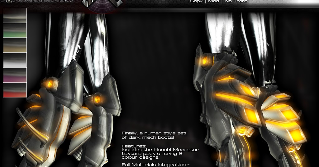 Violet Studios: Violet Cybernetics - Dark Mech Boots Released