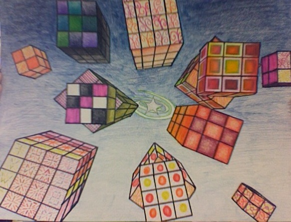 DMS ART: 6th Grade One-Point Perspective Objects