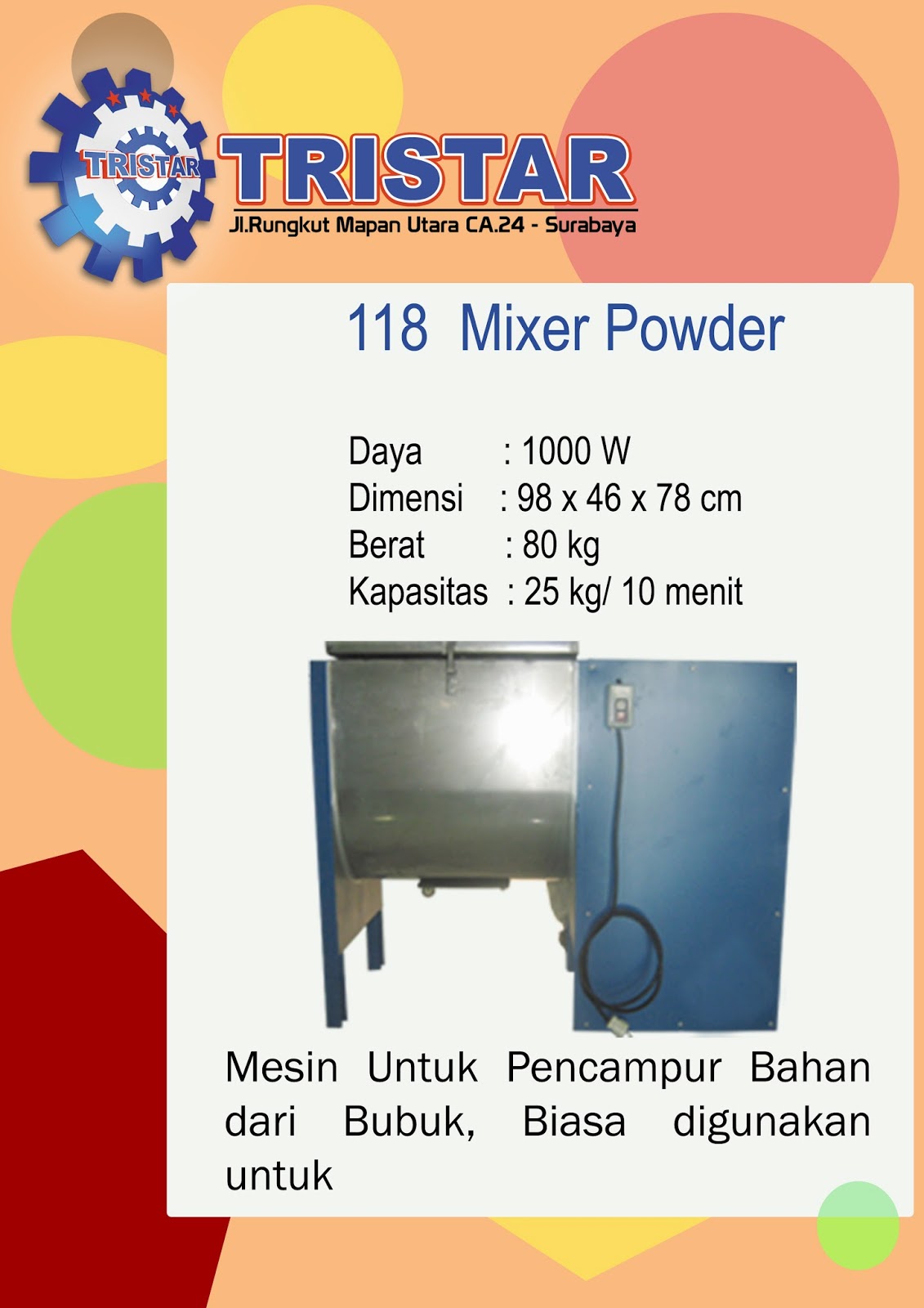 118 Mixer Powder ~ Distributor Mesin Surabaya