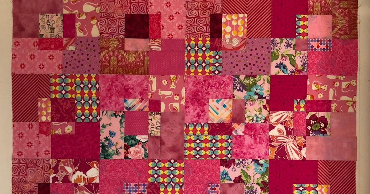 The Patchery Menagerie: Pink Slashed Squares