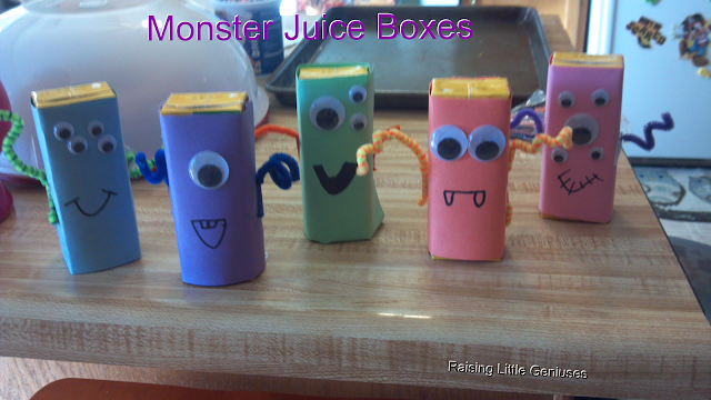 Raising Little Geniuses: Monster Juice Boxes