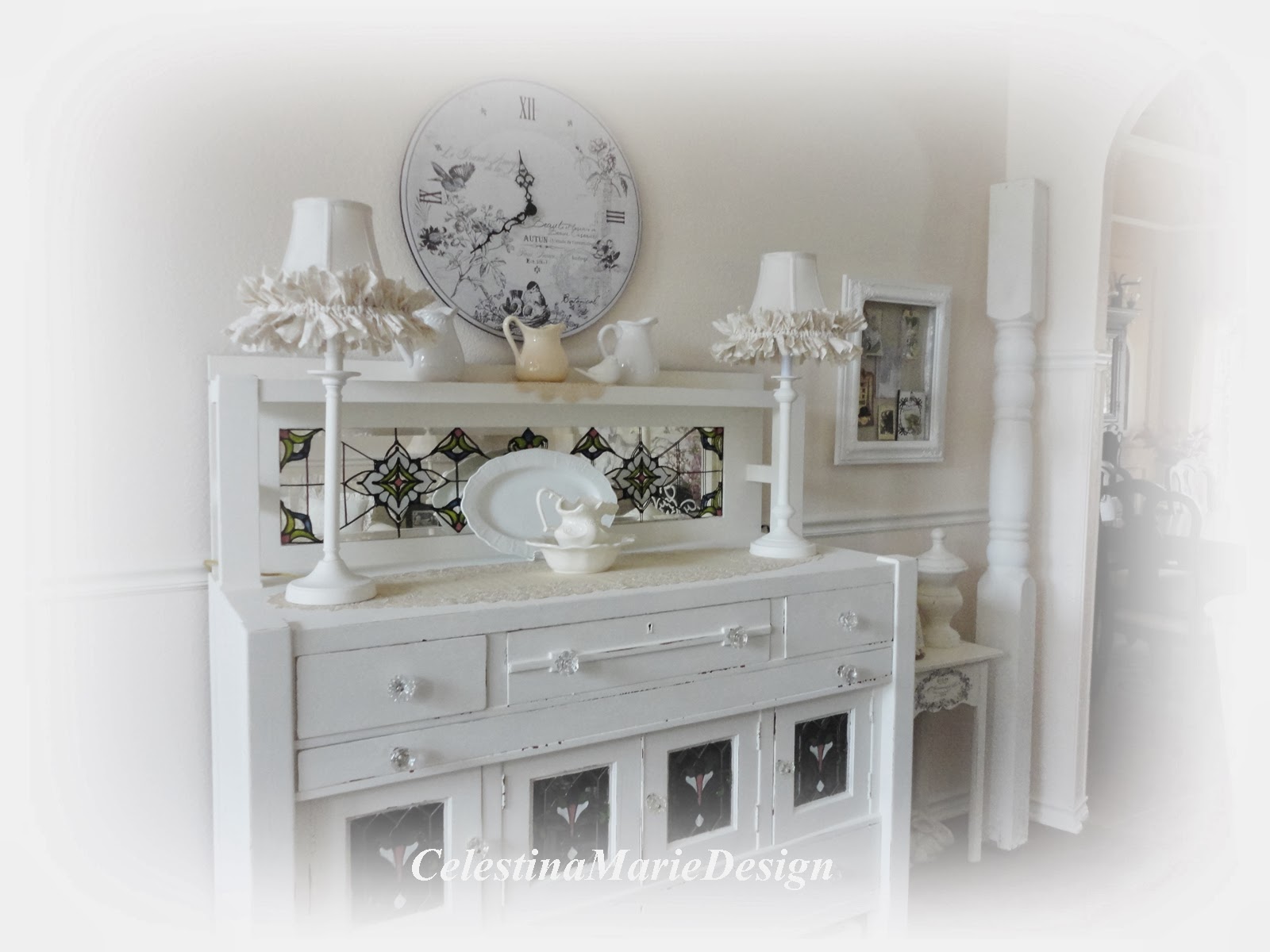 Rag Trim Lampshades and a Heart Wreath~Tutorial - Rose Garden Market