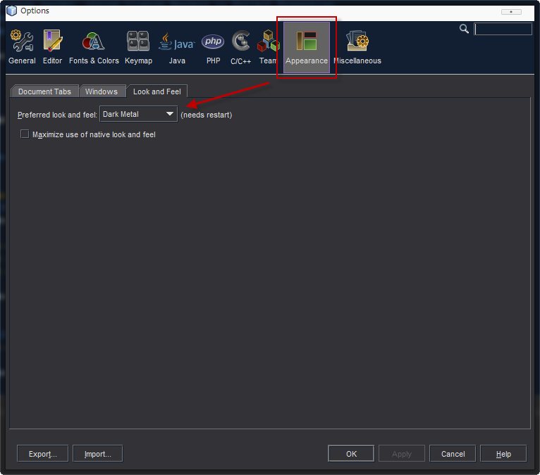 Netbeans dark theme - rilostreet