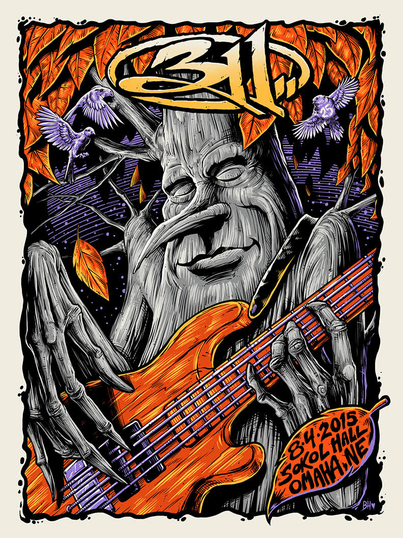 INSIDE THE ROCK POSTER FRAME BLOG: Brandon Heart 311 Omaha Poster & Shirt