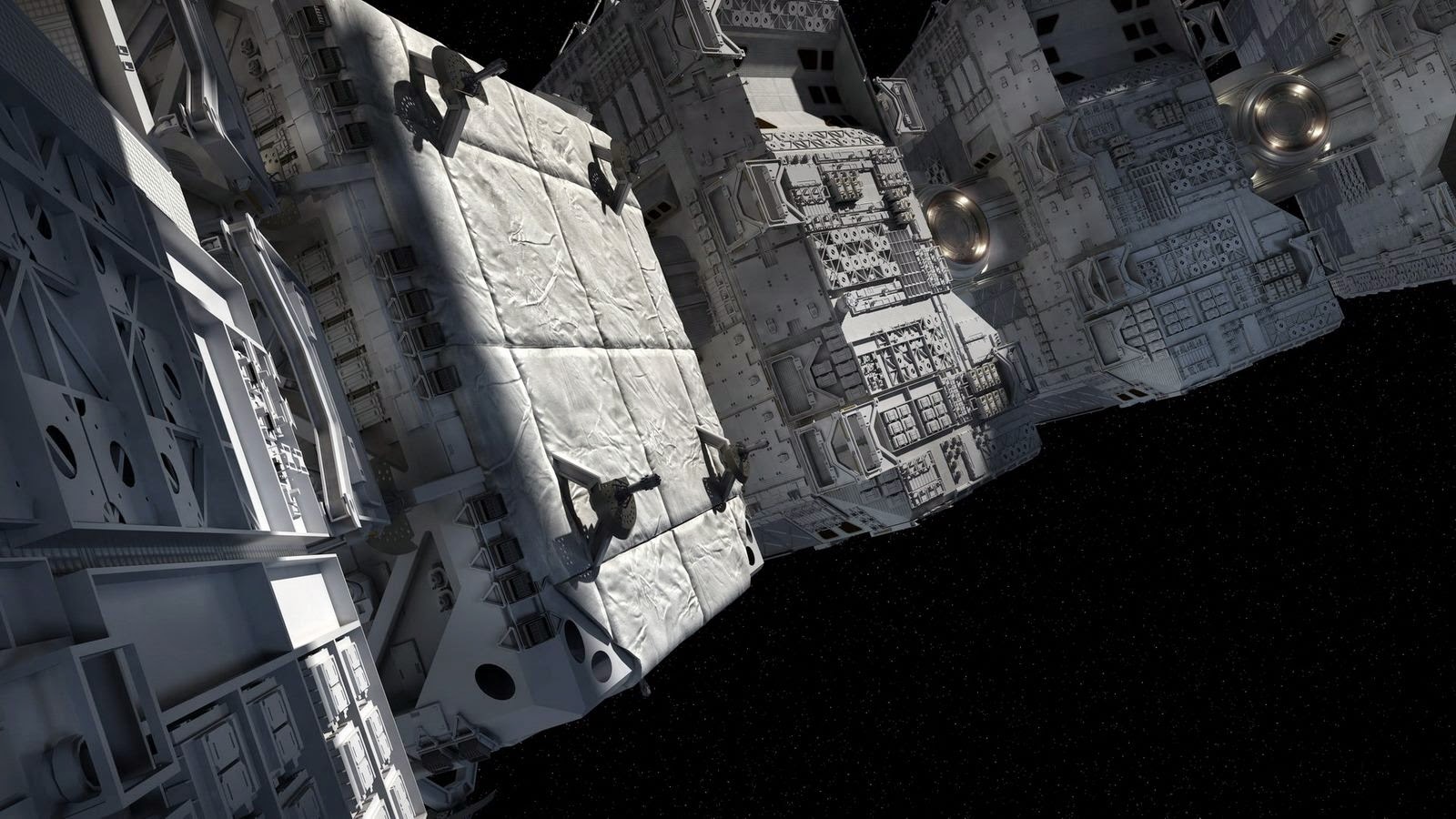 Soaring INTERSTELLAR Spaceship Concept Art by Steve Burg « Film Sketchr