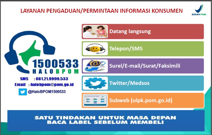 BPOM Ajak Konsumen Baca Label Sebelum Membeli