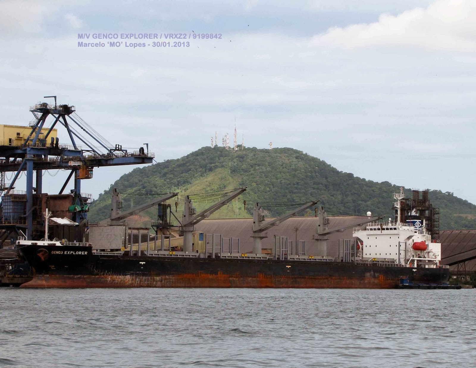 Santos Shiplovers: M/V Genco Explorer / VRXZ2 - Operando no Termag