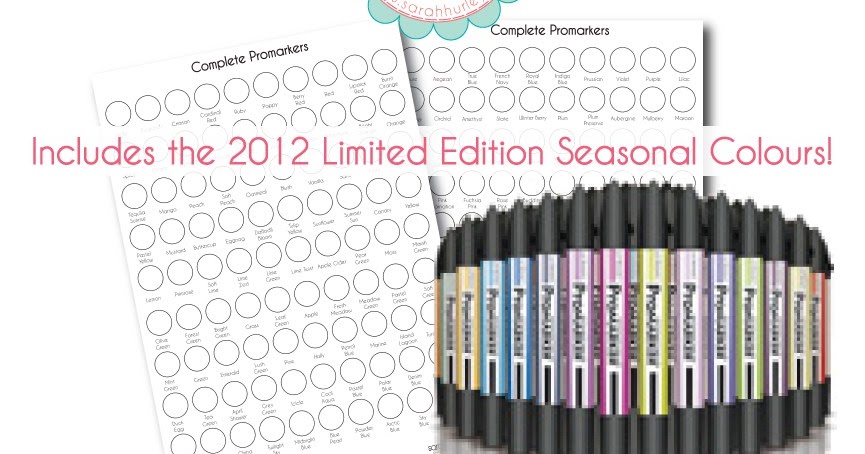 Sarah Hurley Blog: Promarker Complete Colour Chart