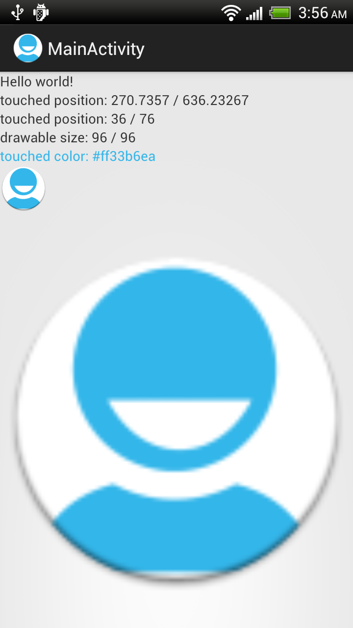 Android-er: Get touched pixel color of scaled ImageView Android-er: Get touched pixel color of scaled ImageView