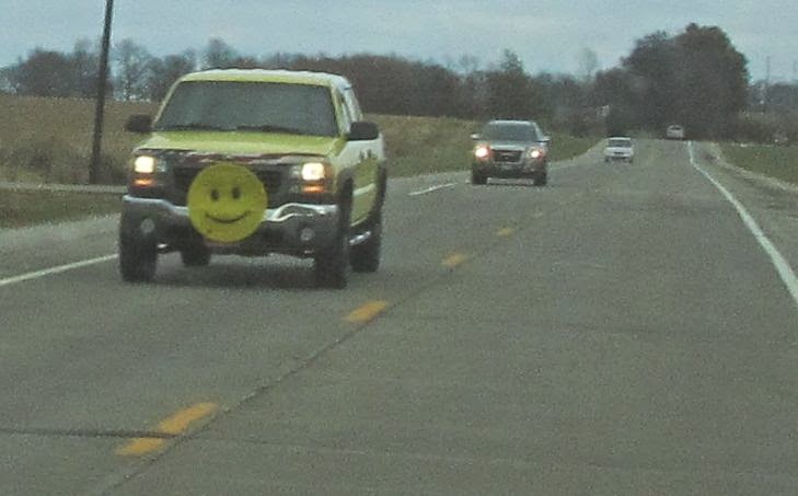 Postcards And Road Trips: Smiley Face Pickup Truck