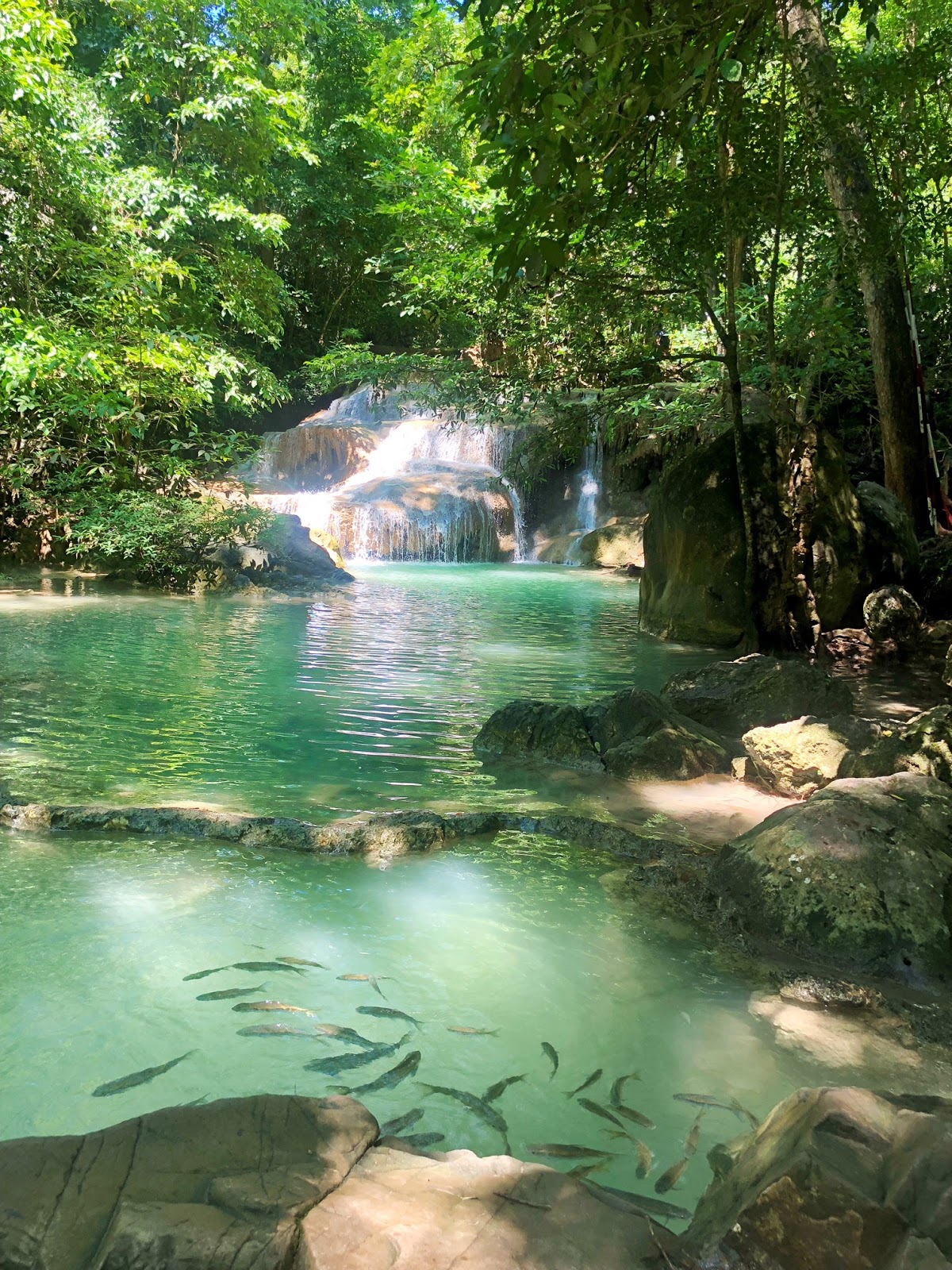 Visiting Erawan Falls without a tour, Thailand | I Run For Wine