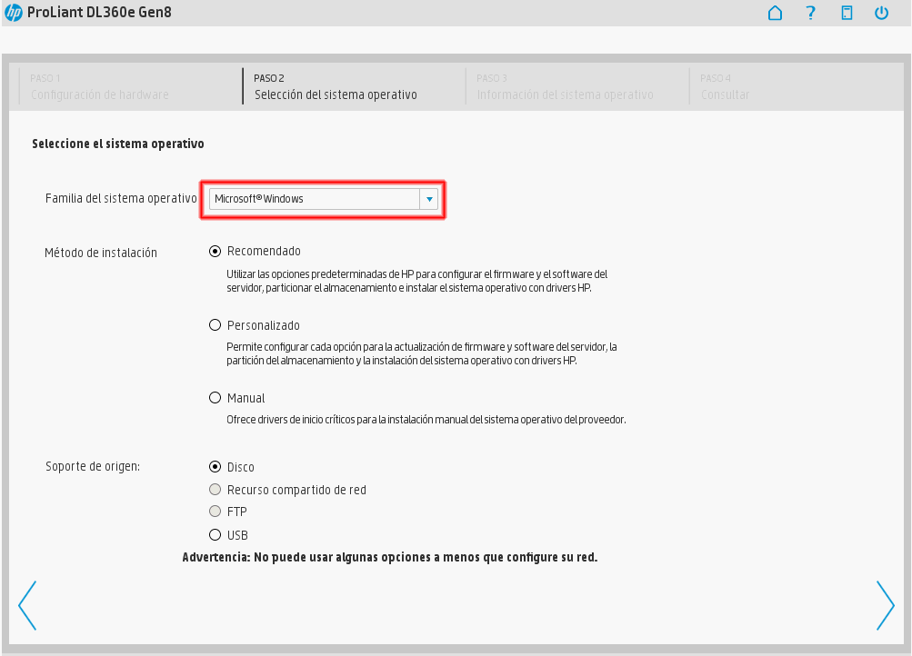 Pantallazos.es: Instalar ESXi 5.5.0 con Intelligent Provisioning