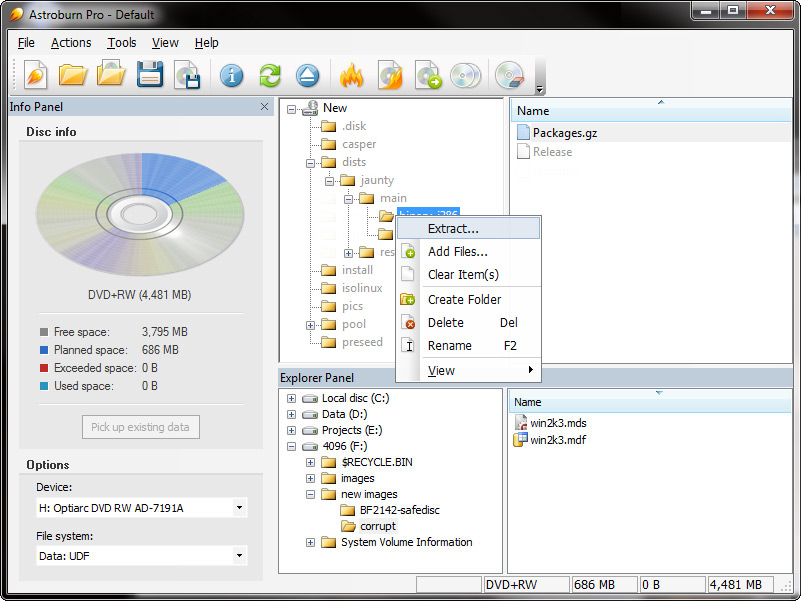 PlaySoftRa: Astroburn Pro. CD, DVD and Blu-ray burning software.