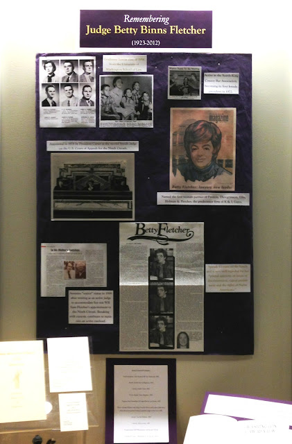 Gallagher Blogs: New Display: Remembering Judge Betty Binns Fletcher