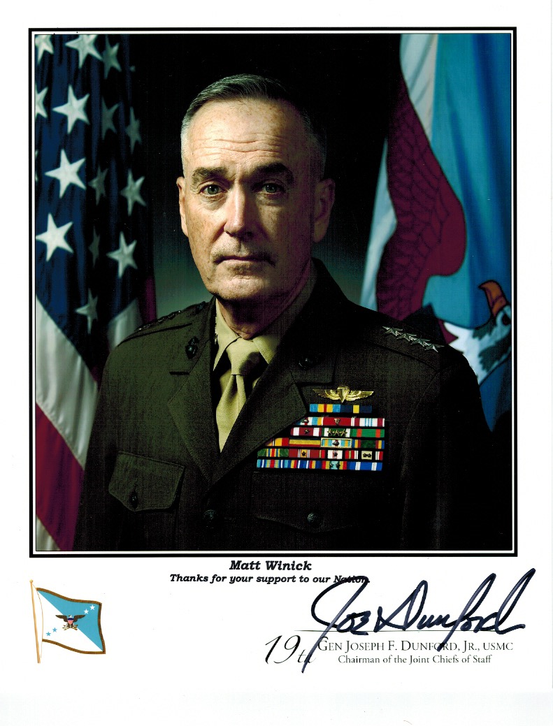 Mattsletters: General Joseph Dunford Jr. 19th Chairman of the Joint ...