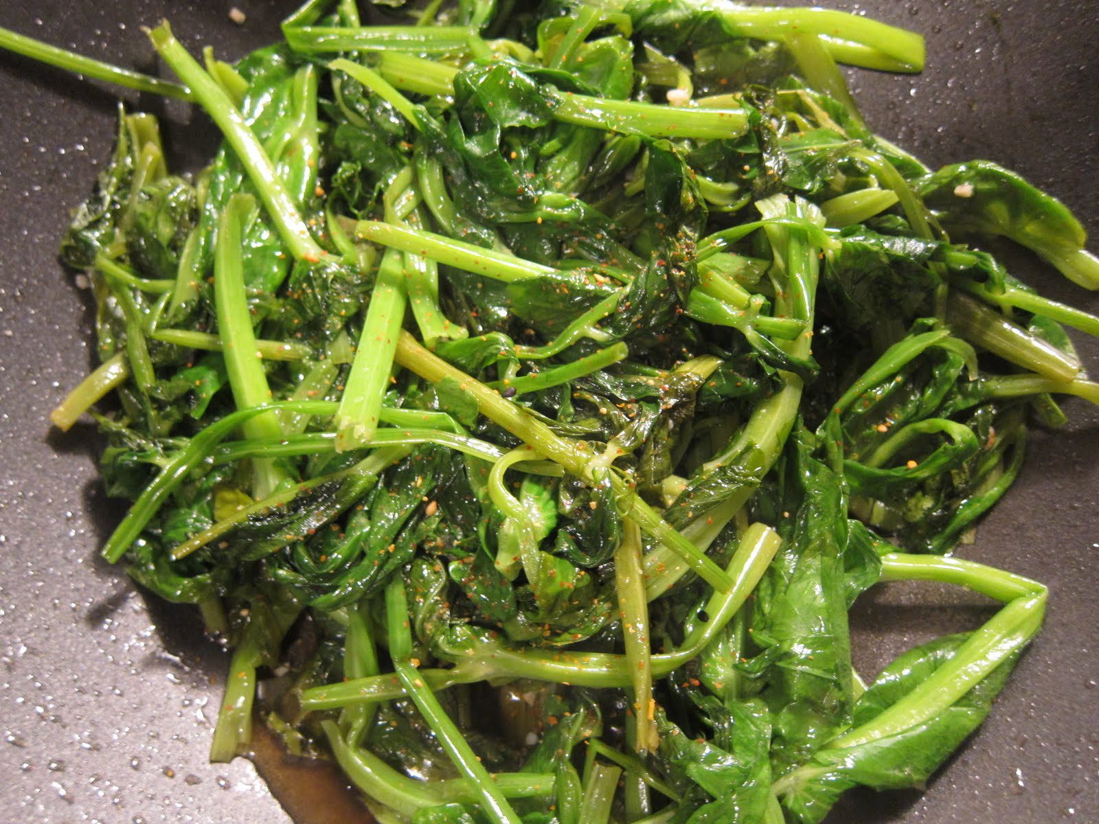 Nom Monsters: // sauteed snow pea tips