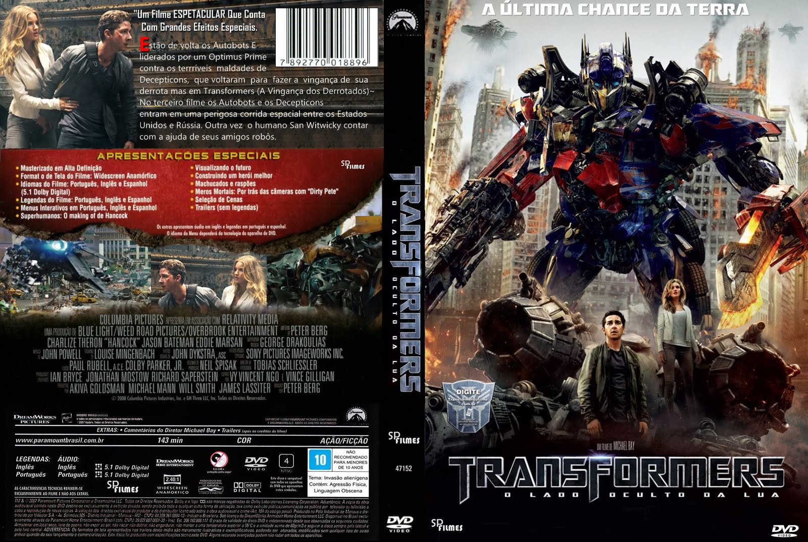 Capas e labels de filmes e series: TRANSFORMERS 3