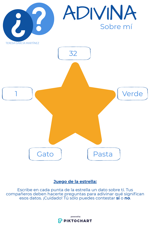 ¡Qué viva el español!: Juego de la estrella