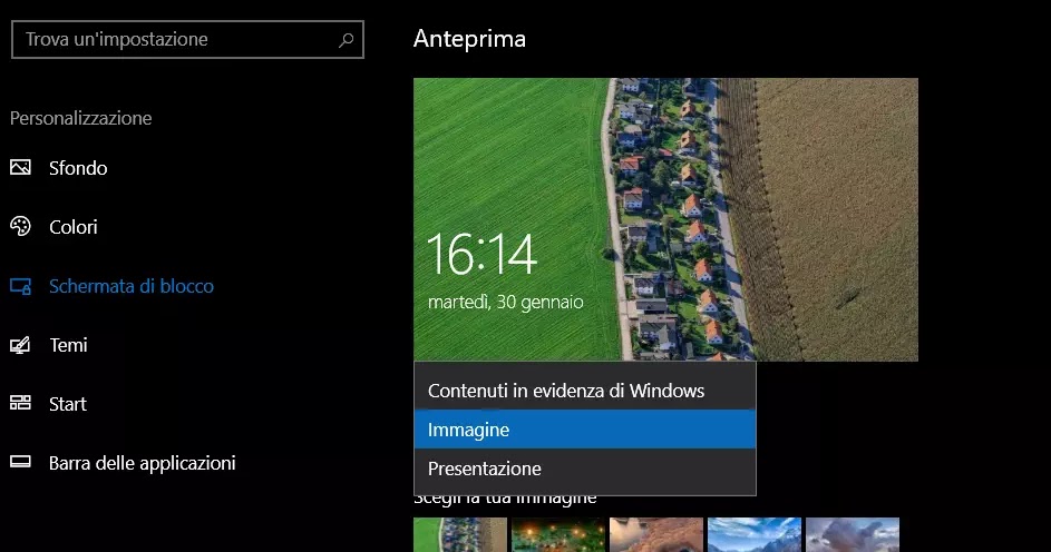 Personalizzare la schermata di blocco in Windows 10 - Navigaweb.net