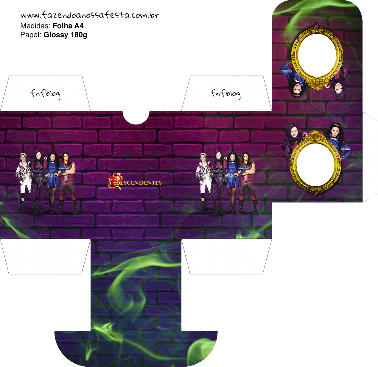 Descendants Party: Free Printable Boxes. - Oh My Fiesta! in english