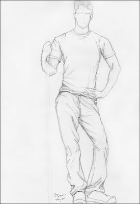 Som Downs: LIFE DRAWING - Man Standing