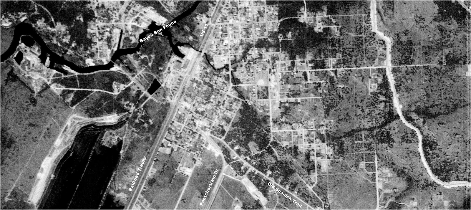 Tammany Family: Slidell Aerial Photo - 1952
