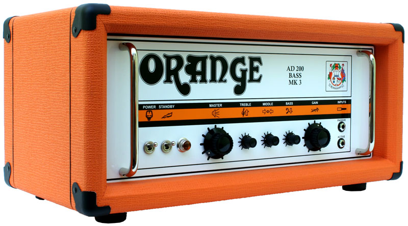 JL Guitar Collection: Orange 200 Watt Bass Amplifier Head - AD200