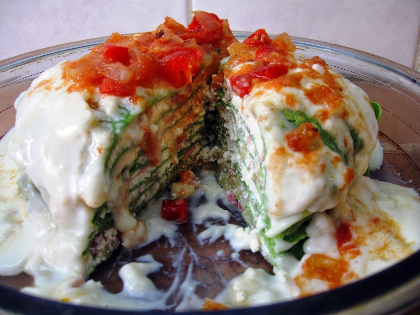Comidas con historias: Torre de panqueques verdes con relleno de ricota ...