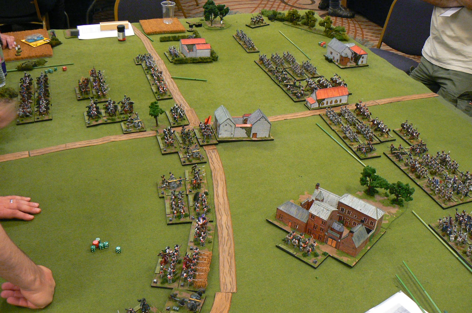 Dots of Paint: Battle of Waterloo - Enfilade 2015 - the player's deployment
