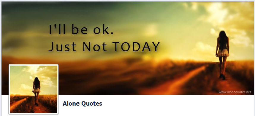 Alone girl facebook cover photos - Alone Quotes