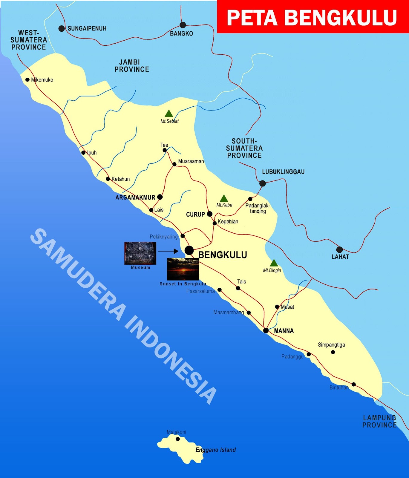Peta Bengkulu Lengkap Dengan Nama Kabupaten Dan Kota | Web Sejarah