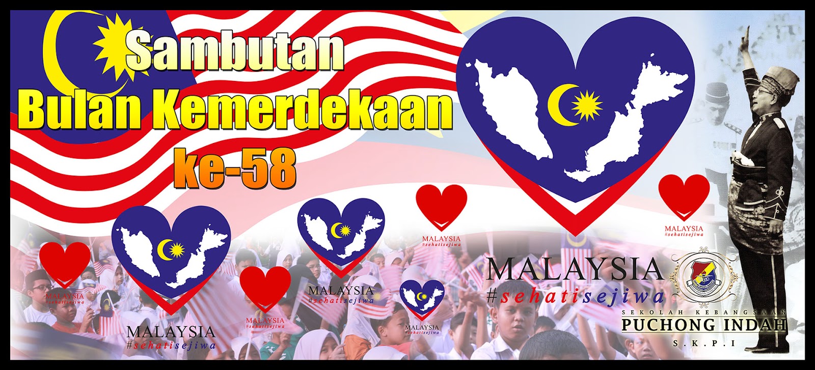 Selamat Menyambut Kemerdekaan ke-58 #Sehati sejiwa ~ Sk Puchong Indah