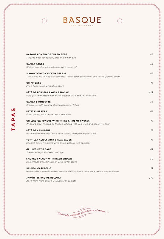 Harga Menu Basque Bulan Ini Terbaru 2017