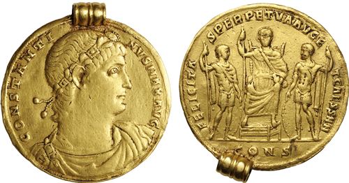 Constantine the Great Gold Medallion in Bonhams Auction | Lunaticg Coin