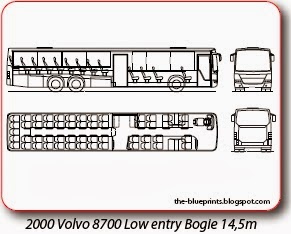 Vector Blueprints - Cars, Trucks, Busses and others: Volvo Bus - Vector ...