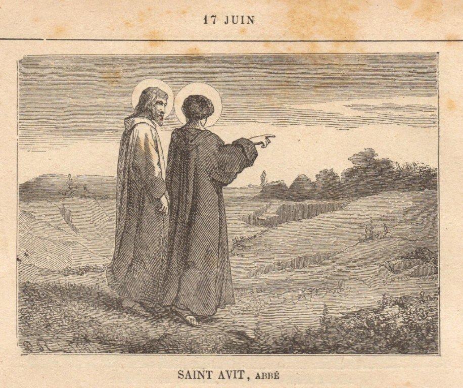 ICONOGRAPHIE CHRÉTIENNE: Saint AVIT, abbé
