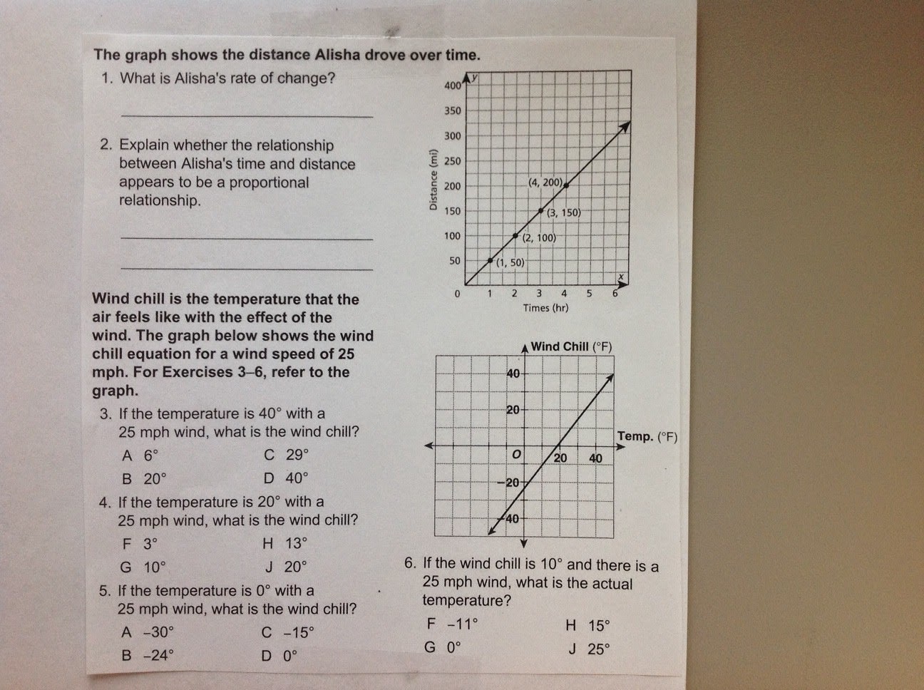 Mrs.Warren - Math on Team Vista: More Notes on Linear Graphs