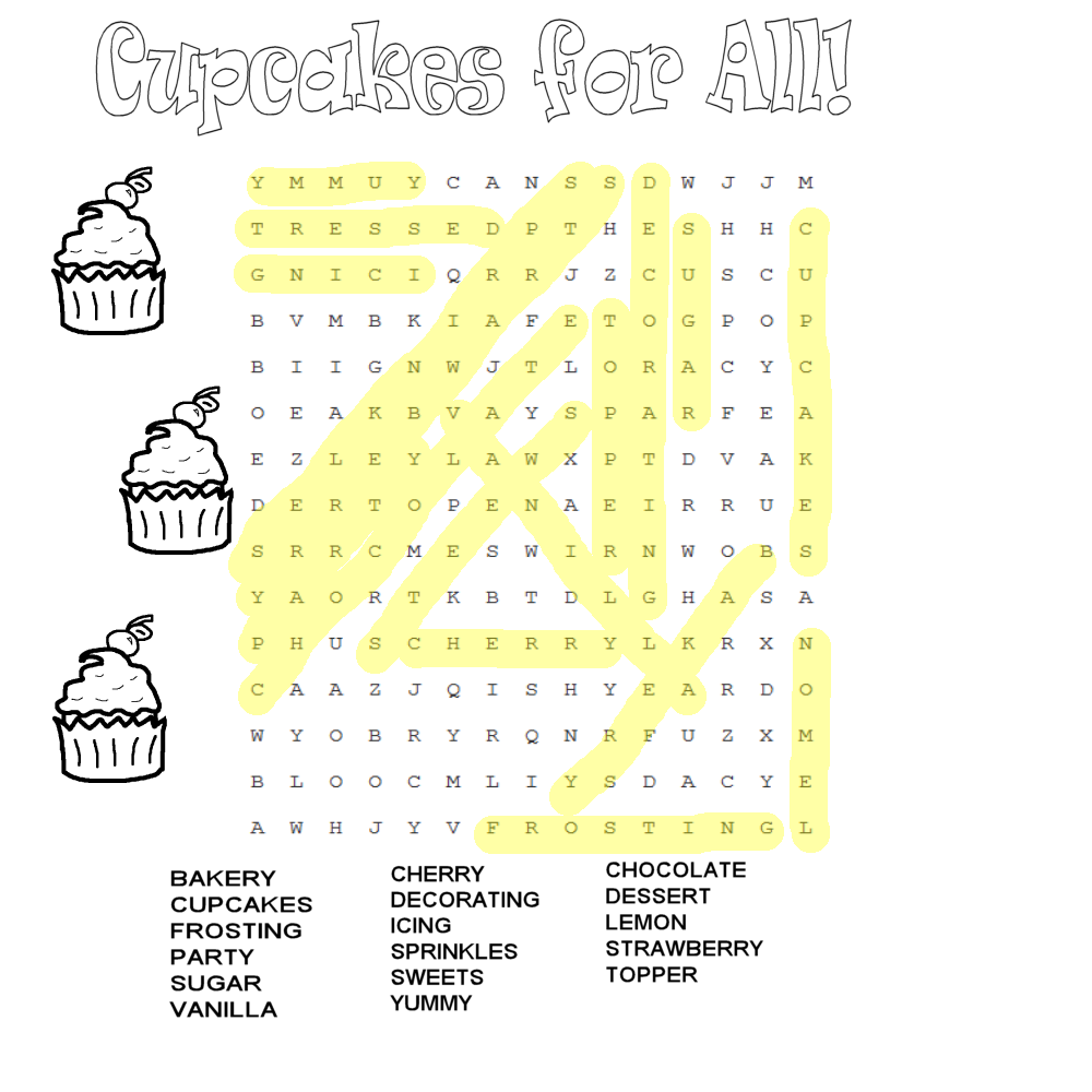Mary's Craft Nook: Cupcake Themed Printables