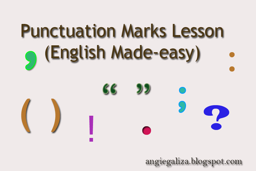 FDLS Online Magazine: Punctuation Marks Simplified Lesson