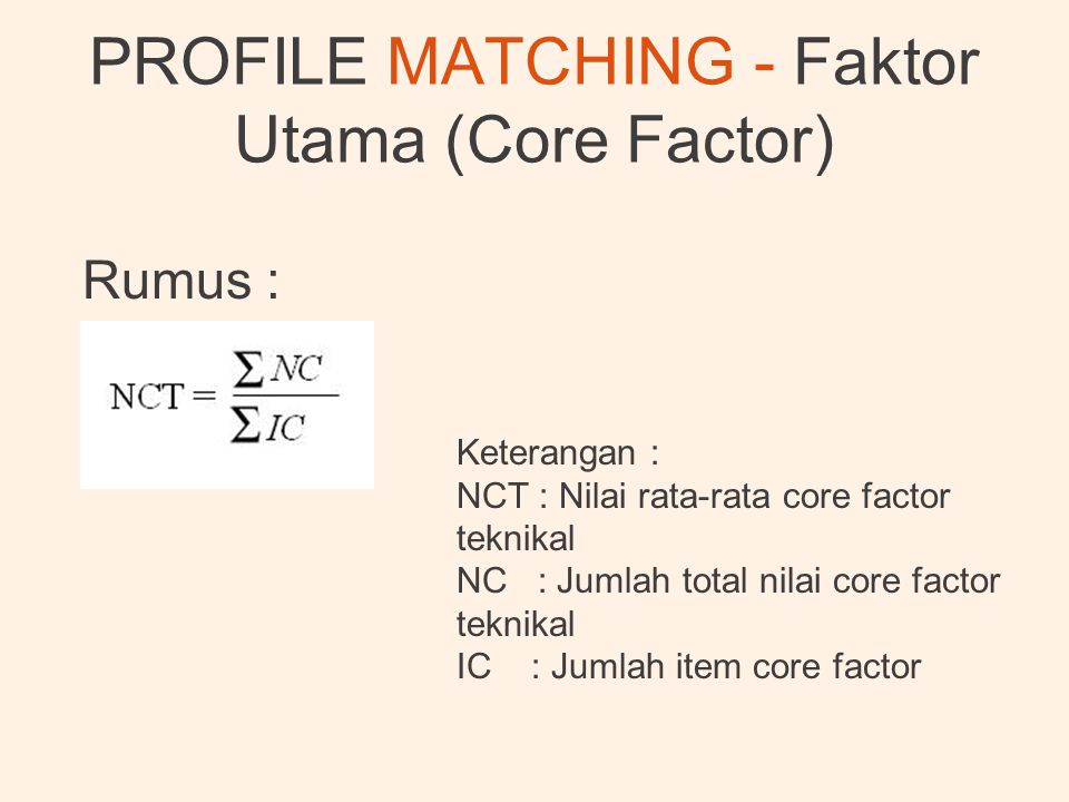 PENGERTIAN DAN RUMUS METODE PROFILE MATCHING ~ Sepenggal Pemikiran ...