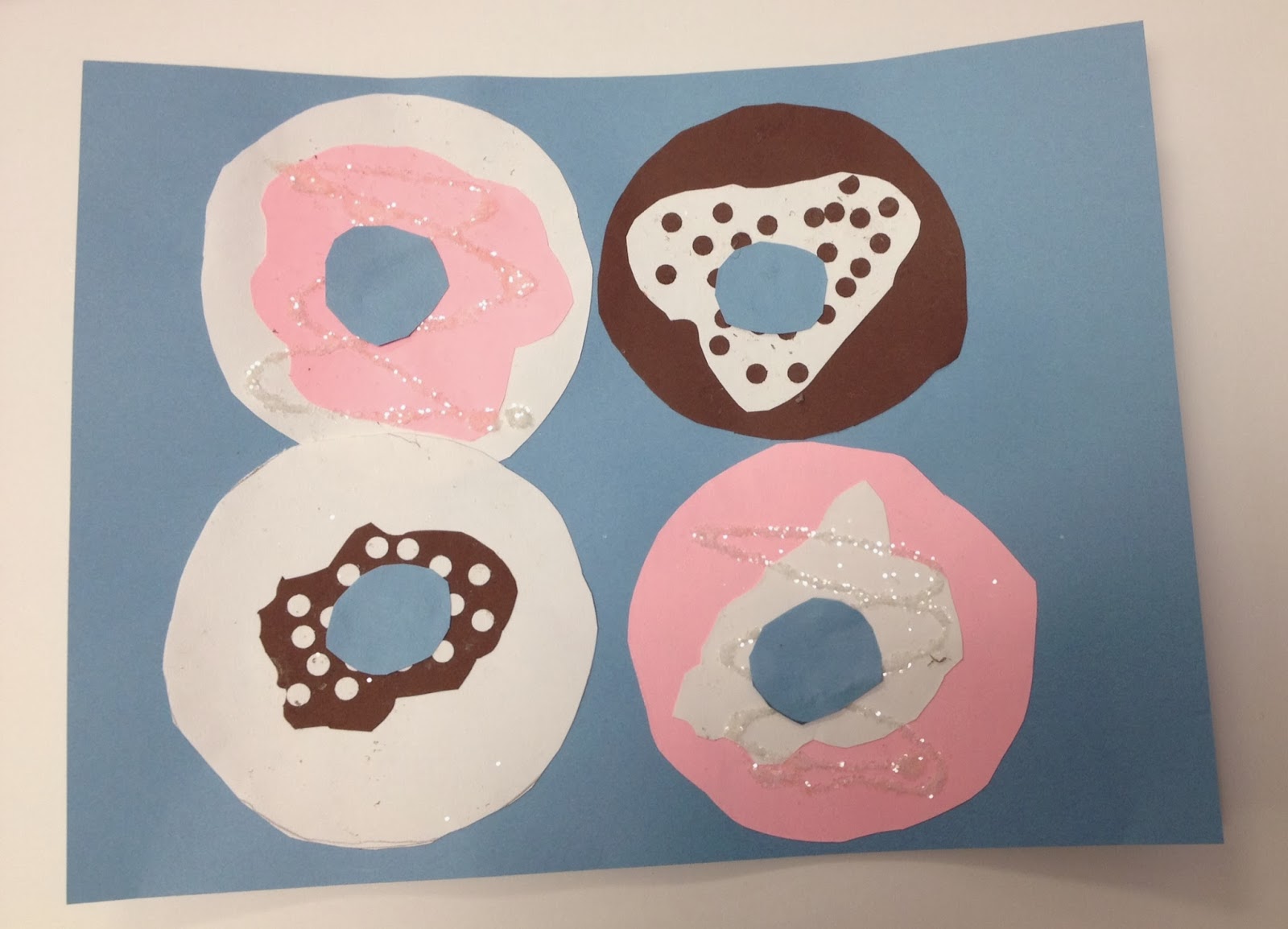 The Glitter Queen: 2nd Grade Thiebaud Inspired Donut Collages!