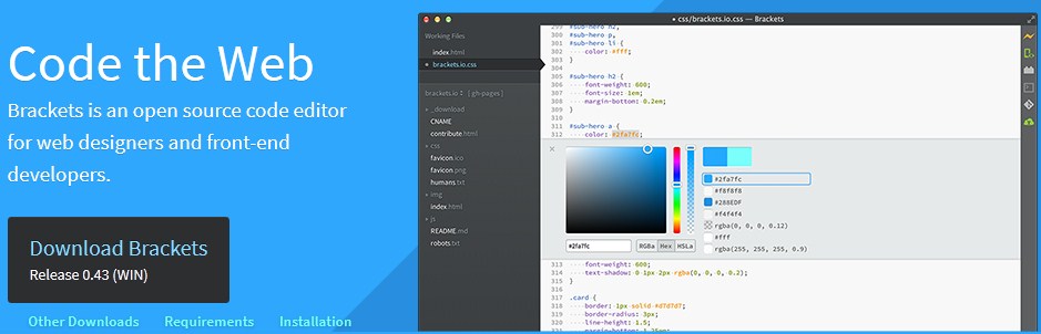 Waskita Adijarto: Brackets Text Editor untuk Web Design