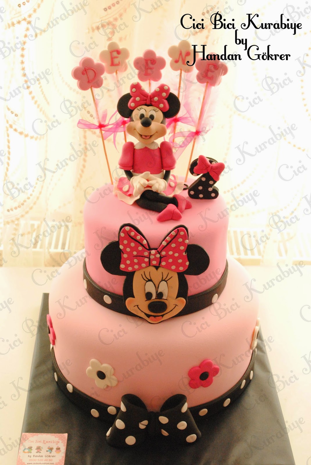 Cici Bici Kurabiye & Cupcake & Pasta İzmit: Minnie Mouse Doğum Günü Pastası
