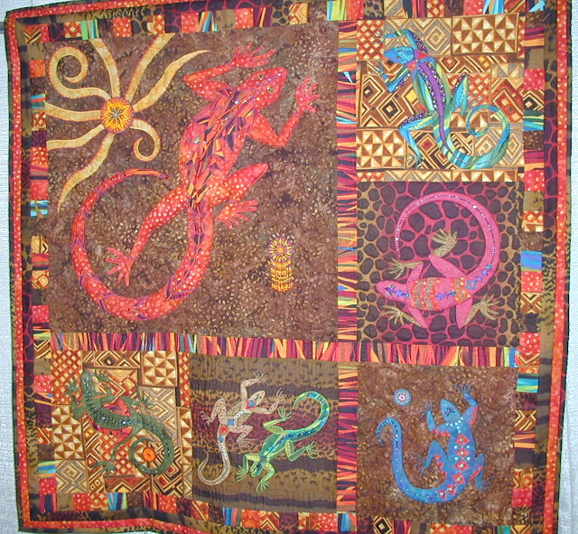 Moonbear Longarm Quilting: Leapin' Lizards! ~ PIQF 2015