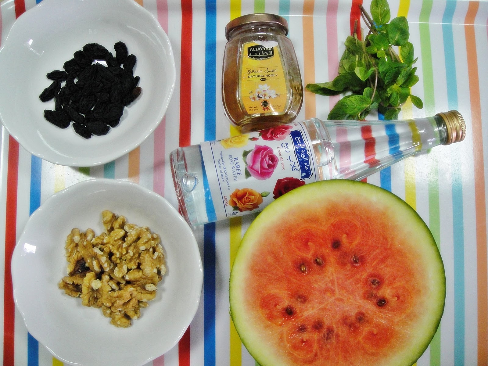 Maryam's Culinary Wonders: 931. Watermelon Raisin Fruit Salad