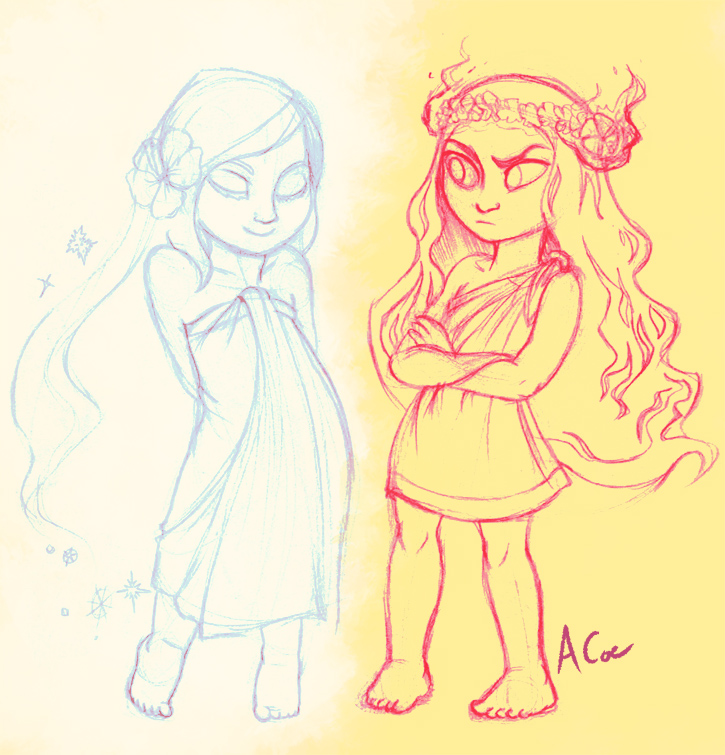 Annabel Coe Visual Development: Goddess Doodles and Teachers!