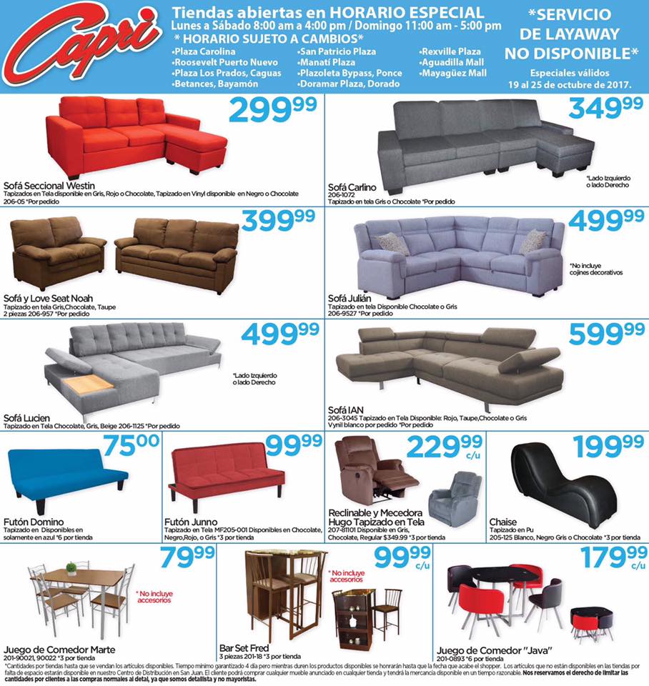 Ahorros Diarios Usando Cupones: En las Tiendas Capri del 19 al 25 de ...
